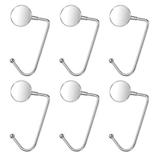 VOSAREA 6PCS Metal Bag Hangers Purse Hooks Christmas Stocking Handbag Holder for Table Desk