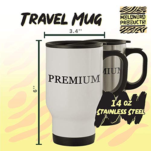 Molandra Products Mail Escort - 14oz Stainless Steel Travel Mug, Silver