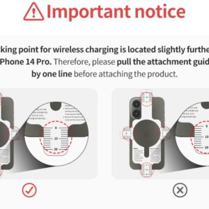 Sinjimoru Ring Magnetic Plate for MagSafe Stickers, Slim Magnetic Plate for MagSafe Charger & MagSafe Accessories for All Smartphones & iPhone 12/13 and 14 Series. M-Plate White