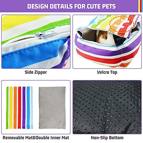 HOMEYA Guinea Pig Hideout, Small Animal Hammock House Cuddle Hanging Sleeping Bed Toys Winter Warm Cage Accessories for Sugar Glider,Chinchilla,Hamster,Rat,Bunny,Squirrel,Gerbil Birthday Gift