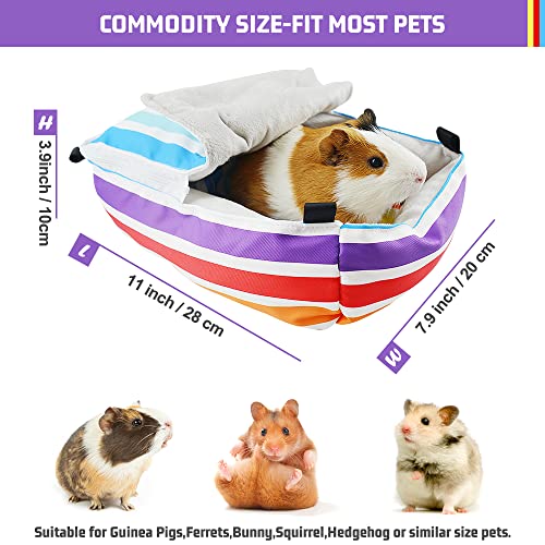 HOMEYA Guinea Pig Hideout, Small Animal Hammock House Cuddle Hanging Sleeping Bed Toys Winter Warm Cage Accessories for Sugar Glider,Chinchilla,Hamster,Rat,Bunny,Squirrel,Gerbil Birthday Gift