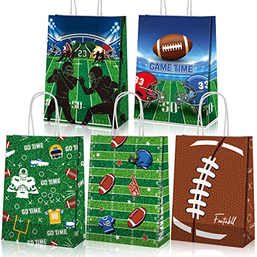 20 Pack Football Party Treat Bags Football Goody Gift Bags Football Candy Hoodies Bags for Football Party Supplies Favor Touchdown Sports Theme Birthday Party Decorations