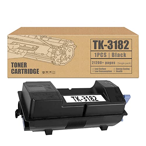 1 Pack Black TK-3182 TK3182 1T02T70US0 Toner Cartridge Replacement for Kyocera ECOSYS M3655idn P3055dn -by Ferruprint