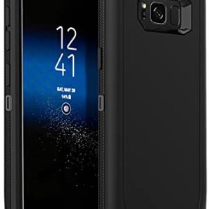 Guirble Case for Samsung Galaxy S8 Plus,Dustproof Shockproof Phone Case Samsung Galaxy S8 Plus Case,Heavy Duty Protective Samsung S8 Plus Case,Galaxy S8 Plus Case 6.2 Inch(Black)