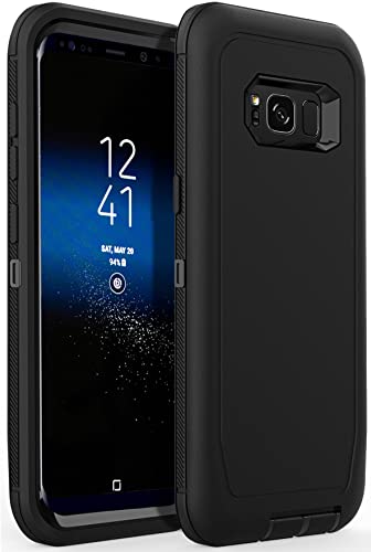 Guirble Case for Samsung Galaxy S8 Plus,Dustproof Shockproof Phone Case Samsung Galaxy S8 Plus Case,Heavy Duty Protective Samsung S8 Plus Case,Galaxy S8 Plus Case 6.2 Inch(Black)