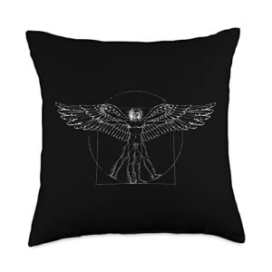 alt fairy grunge fairycore aesthetic egirl clothes fairycore aesthetic fairy vitruvian man physics faecore throw pillow, 18x18, multicolor