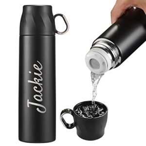 aipnis custom thermos cup,engravable with your name,with leakproof lid & cup,coffee cup,personalized gift stainless steel water bottle,sports bottle vacuum-insulated