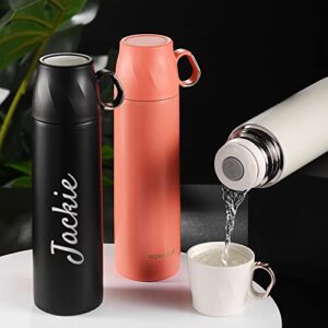 AIPNIS Custom Thermos cup,Engravable with Your Name,with Leakproof Lid & Cup,Coffee cup,Personalized Gift Stainless Steel Water Bottle,Sports Bottle Vacuum-Insulated