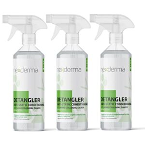 nexderma anti-static detangler conditioning spray for pets