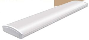 hampton bay lighting 4 ft. high output 5200 lumens integrated led white wraparound light 4000k bright white 120-277v (54677691)