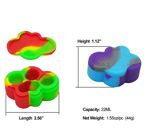 vitakiwi 22ml Wax Silicone Multi Compartment Container Non-stick Jars with Cloud Shape (2)