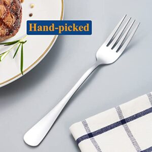 Forks Silverware,16-Piece Dinner Forks,8 Inches Premium Food-Grade Stainless Steel Forks,Metal Forks Set,Silverware Forks Only,Mirror Polished,Dishwasher Safe