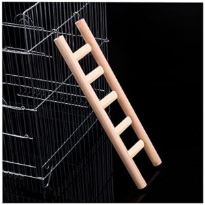 wooden bird ladder, 5 step parrot ladder climbing toy, flexible birds cage accessories decoration for cockatiel parakeet