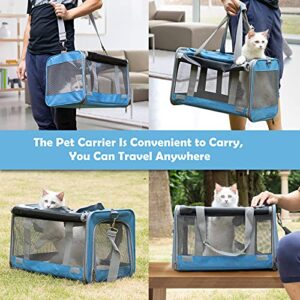 GAPZER Pet Carrier for Large and Medium Cats, Soft-Sided Pet Carrier for Big Medium Cats and Puppy, Dog Carriers Cat Carriers Pet Privacy Protection Travel Carrier