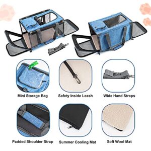 GAPZER Pet Carrier for Large and Medium Cats, Soft-Sided Pet Carrier for Big Medium Cats and Puppy, Dog Carriers Cat Carriers Pet Privacy Protection Travel Carrier