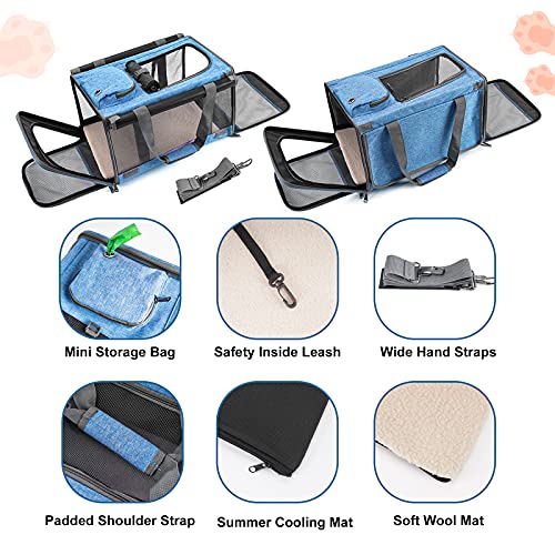 GAPZER Pet Carrier for Large and Medium Cats, Soft-Sided Pet Carrier for Big Medium Cats and Puppy, Dog Carriers Cat Carriers Pet Privacy Protection Travel Carrier