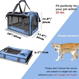 GAPZER Pet Carrier for Large and Medium Cats, Soft-Sided Pet Carrier for Big Medium Cats and Puppy, Dog Carriers Cat Carriers Pet Privacy Protection Travel Carrier