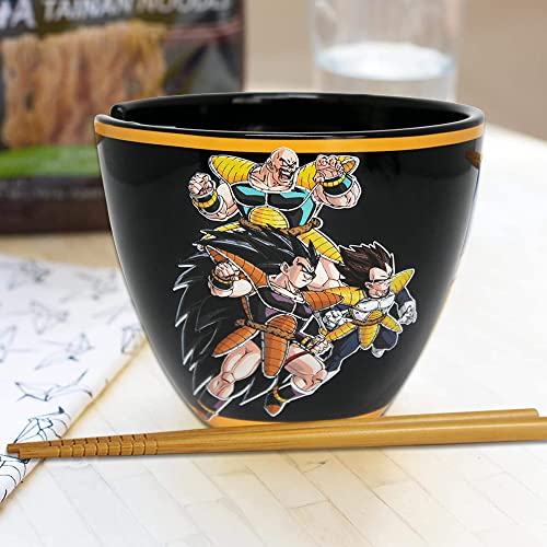 Stunned Mind Dragon Ball Z 16 oz Saiyans vs Earth Ramen Bowl with Chopsticks