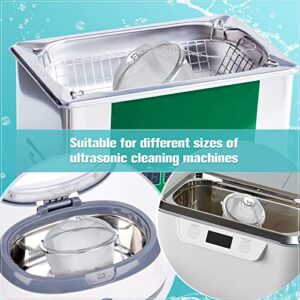 Ultrasonic Cleaner Baskets Ultrasonic Cleaning Solution Ultrasonic Parts Cleaner Jewelry Steam Cleaner Basket Cleaning Small Holder with Lock and Hook Stainless Steel (3 Pieces,1.7, 2.5, 4.3 Inch)