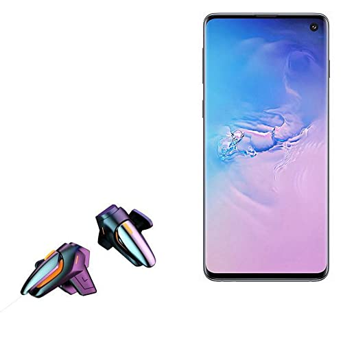 BoxWave Gaming Gear Compatible with Samsung Galaxy S10 (Gaming Gear by BoxWave) - Touchscreen QuickTrigger, Trigger Buttons Quick Gaming Mobile FPS for Samsung Galaxy S10 - Jet Black