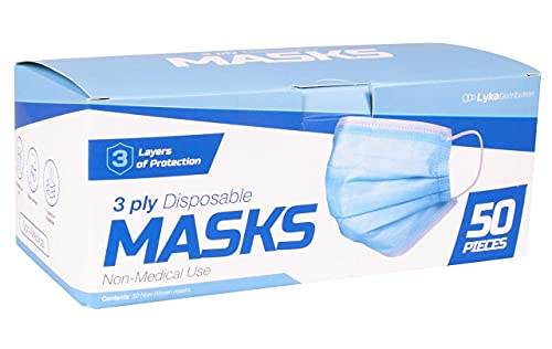 3 Ply ASTM Level 3 Masks (ASTM F2100-23)Disposable Face Mask Polution Air Quality Face Mask - Wildfire Face Masks Disposable 99% PFE, Smoke Face Mask OIG Brands - Medical Grade, Procedure Face Mask Ships from USA 50 Pack - Mascarillas Desechables