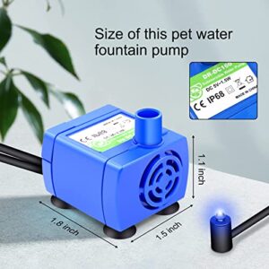 Cat Water Fountain Pump, Cirfifth Replacement Pump for Cat Fountain[DR-DC 160], Compatible with Multiple Pet Fountain