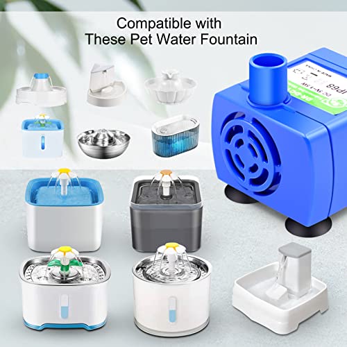 Cat Water Fountain Pump, Cirfifth Replacement Pump for Cat Fountain[DR-DC 160], Compatible with Multiple Pet Fountain