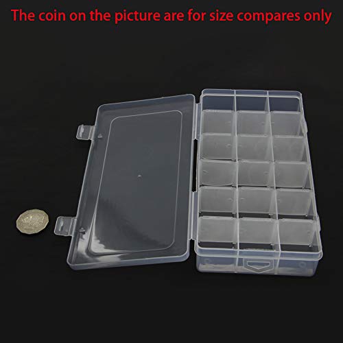 Heyiarbeit Plastic Organizer Container Storage Box Adjustable Divider Removable Grid Compartment, Premium Small Parts Organization(24 grids, Clear x 1)