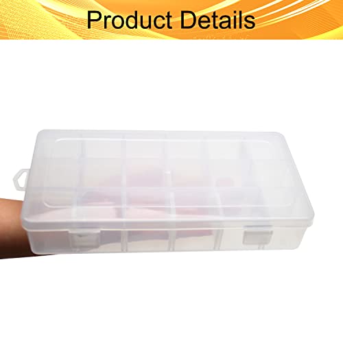 Heyiarbeit Plastic Organizer Container Storage Box Adjustable Divider Removable Grid Compartment, Premium Small Parts Organization(24 grids, Clear x 1)