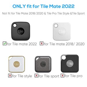 Silicone Case for Tile Mate (2022) with Keychain and Annulus, 4 Pack Anti-Scratch Lightweight Soft Protective Sleeve Skin Cover for Tile Mate (2022) Tracker (Black, White, Red, Blue)