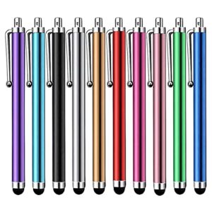 stylus pen [10 pack] universal capacitive touch screen pens for tablets, ipad mini, ipad pro, ipad air, smartphones, samsung galaxy - multiple colors