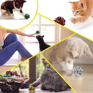 20 Pcs 2.2 Inch Cat Crinkle Balls Cat Toys Balls for Indoor Kittens Exercise and Cats Play and Chase