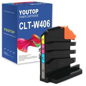 youtop 1pk waste toner container jc96-06298a waste toner bottle cartridge compatible with clt-w406 clp365 clp365w clx3305 clx3305fn clx3305fw clx3305w slc410w slc460fw slc460