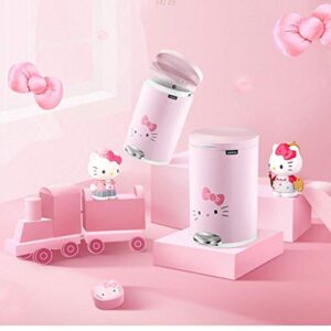 CHENXIANGTA8 Garbage Can Household Stainless Steel Trash Can Foot Pedal Small Paper Basket with Lid Pink Bedroom Kitchen Living Room Bathroom for Girls Garbage Cans for Kitchen