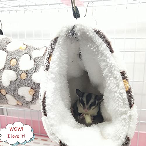 Hanging Tunnel Ferret Hammock Toy Set Rat Cage Accessories Warm Small Animal Hammock Bed for Guinea Pig Hamster Chinchilla