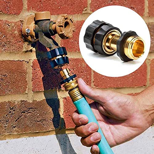 Xiny Tool 3/4 Inch Garden Hose Quick Connect, Quick Connect Garden Hose Fittings, Male and Female Water Quick Release Hose Connector (6 Pack)