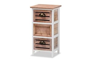 baxton studio palta modern and contemporary two-tone white and oak brown finished wood 3-drawer storage unit