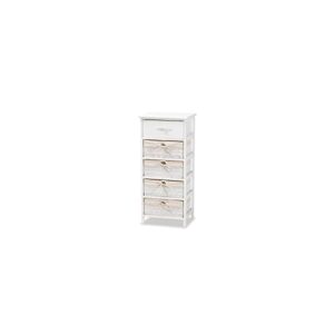 baxton studio madelia modern and contemporary white finished wood and 1-drawer storage unit