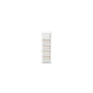 Baxton Studio Madelia Modern and Contemporary White Finished Wood and 1-Drawer Storage Unit