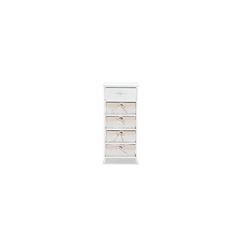 Baxton Studio Madelia Modern and Contemporary White Finished Wood and 1-Drawer Storage Unit