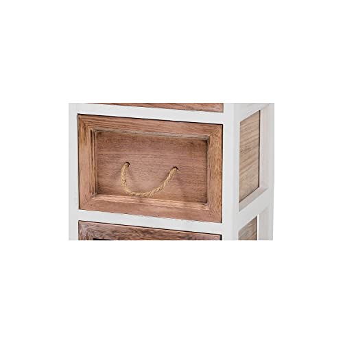 Baxton Studio Palta Modern and Contemporary Two-Tone White and Oak Brown Finished Wood 4-Drawer Storage Unit