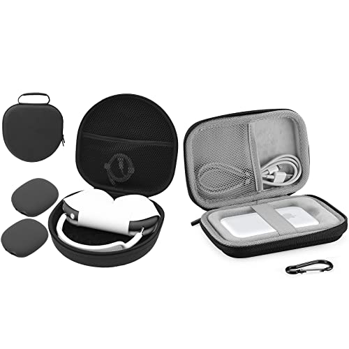 ProCase Hard Case for AirPods Max Bundle with Shockproof Carrying Case Compatible with MagSafe Battery Pack