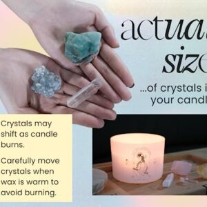 Healing Crystal Candle, 12oz - 3 Wick Pisces, Cancer, Scorpio Zodiac Candles with Crystals Inside. Zodiac Gifts for Women, Real Crystals and Healing Stones Manifestation Candle, Meditation Candle