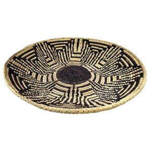 Woven Wall Basket Decor Hanging Natural Seagrass Round Wall Art Mural Basket Single For Living Room Office Or Bed Room Unique & Natural