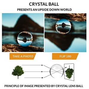 inoqre Professional Photography Crystal Ball Lens K9 Sunshine Perfect & Decorative Accessory 3.5" 80mm Lens Ball Diameter Clear