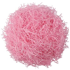 diyasy easter pink grass basket filler,7 oz shredded paper for easter gift box crinkle raffia paper for packaging christmas decoration