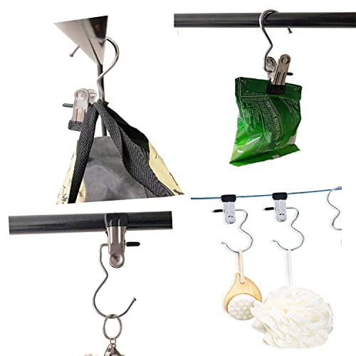 ikitraee Ikitraee 20 Packs Clip with Hook for Hanging Clothes,Durable