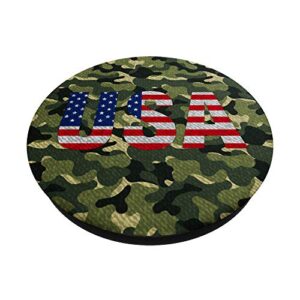 Camouflage USA American Flag Pattern PopSockets Swappable PopGrip