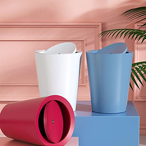 CHENXIANGTA8 Garbage Can Shake Lid Trash Can Office Household Trash Can with Lid Living Room Bedroom Cute Creative Bathroom Waste Paper Basket Garbage Cans for Kitchen (Color : A)