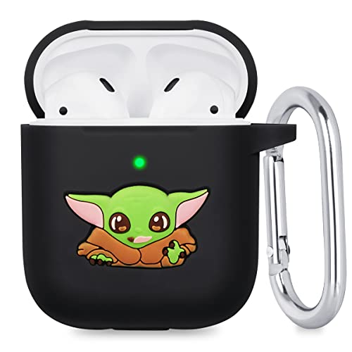 Flocute Silicone Case Compatible with AirPods 1&2 Silicone Cartoon Case with 3D Baby Funny Cute Cover with Keychain Gift for Women Girls Kids for AirPods 1th 2th (Monster Baby)